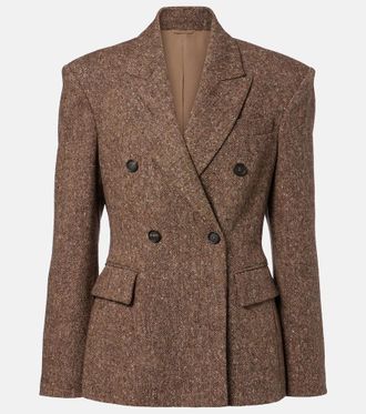 Brunello Cucinelli Doppelreihige Jacke aus einem Wollgemisch