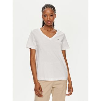GANT T-Shirt Shield 4200750 Wei&szlig; Regular Fit