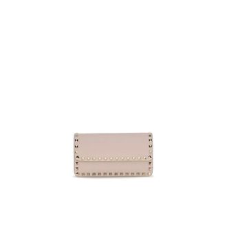 Valentino Garavani Portefeuille en cuir Rockstud - Femme - Accessoires - Rose - Taille: ONE Size
