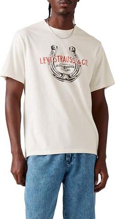 Levi's Homme Ss Relaxed Fit Tee, Levis Horseshoe Egret, M