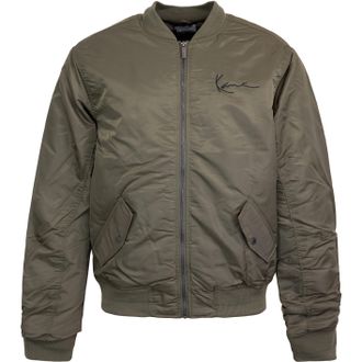 Karl Kani Embroidery Bomberjacke Bomber Jacket Jacke (DE/NL/SE/PL, Alphanumerisch, M, Regular, Regular, dark brown)