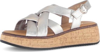 Gabor Damen Riemchensandalen, Frauen Sandalen,Sandaletten,Sommersandalen,bequem,flach,Sommerschuhe,Freizeitschuhe,Puder,38.5 EU / 5.5 UK