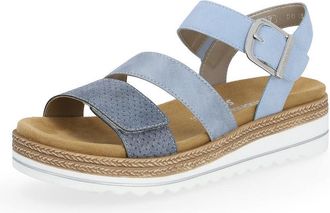 Remonte Damen Riemchensandalen D0Q55, Frauen Sandalen,lose Einlage,Strandschuhe,Riemen,Riemchen,halteriemen,Sommerschuhe,Freizeitschuhe,blau (12),42 EU