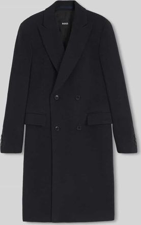 HUGO BOSS Slim Fit Mantel aus Alpaka-Mix Modell Hyde-DB-Peak