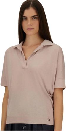 Herno Femme, Tops, Rose, Taille: 36 FR Polo en maille &agrave; effet glamour