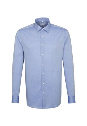 Seidensticker Herren Seidensticker Herren Business Tailored Fit - B&uuml;gelfreies, Schmales mit Kent-kragen Langa Businesshemd, Blau (Mittelblau Neu 16), 46 EU