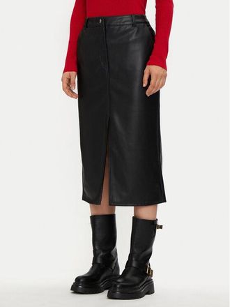 Jacqueline de Yong Rock aus Kunstleder Alexa 15330385 Schwarz Slim Fit