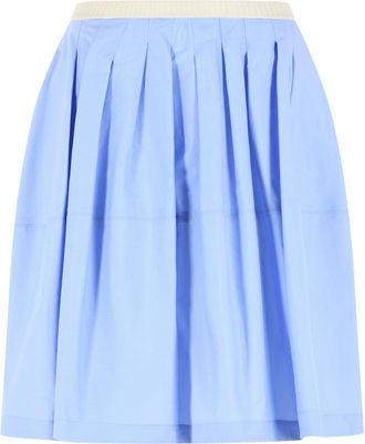 Marni Jupe en coton bleu iris