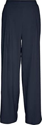Vero Moda VMMYMILO HW Wide Pants WVN GA Pantalons, Navy Blazer, XS aux Femmes