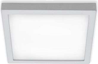 Briloner Leuchten - LED Aufbauleuchte, Deckenlampe, Deckenleuchte 21 Watt, 2.000 Lumen, 4.000 Kelvin, Quadratisch, Chrom-Matt, 300x300x32mm (LxBxH)