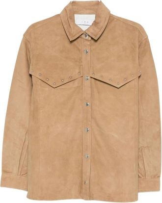 Iro Iro, Femme, Vestes, Beige, Taille: 36 FR Chemise casual Brayden