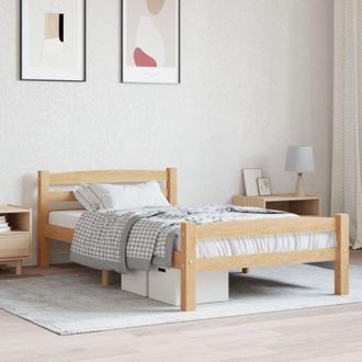 vidaXL Massivholzbett Kiefer 90x200 cm Vidaxl