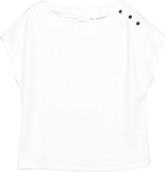 Comma Kurzarmshirt T-Shirt Weiches T-Shirt mit Faltendetail