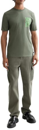 Scotch & Soda Herren Essential Logo T-Shirt, Thyme, L EU