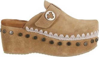 Mou Femme, Chaussures, Brun, Taille: 40 EU Clog Plain Suede