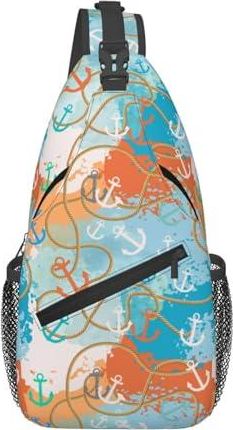 Generic Ancres Nautiques, Corde De Chanvre Sac &Agrave; Bandouli&egrave;re D&eacute;contract&eacute; Pochette Epaule L&eacute;ger Sac Banane Pour Shopping Sport Excursion