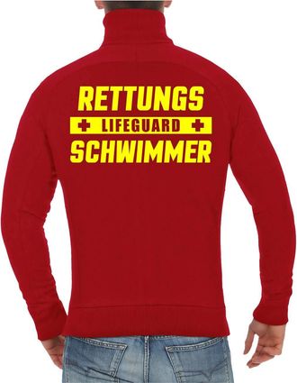 Spass Kostet Herren Jacke Sweatjacke Rettungsschwimmer Lifeguard mit Rückendruck Größe S - 4XL