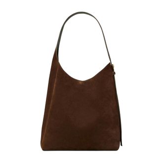 Tory Burch Femme, Sacs, Brun, Taille: ONE Size Sac à bandoulière en cuir suédé avec fermeture à clip