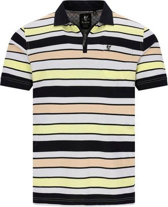 Hajo Poloshirt Pikeepolo in garngef&auml;rbtem Streifendessin allover - stay fresh-Qualit&auml;