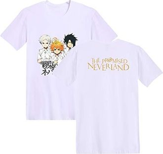 Keephen The Promised Neverland T-Shirt Anime Emma Norman Ray Cosplay T-Shirt &agrave; Manches Courtes Hauts