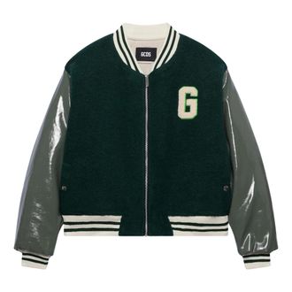 GCDS Logo Varsity Bomber - - Jackets - Damen - Gr&uuml;n - XL