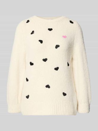 More & More Strickpullover mit gerippten Abschl&uuml;ssen