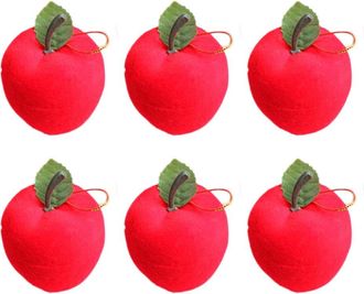 BESTOYARD 12 St&uuml;cke Weihnachtsbaum &Auml;pfel Anh&auml;nger Weihnachtsanh&auml;nger Weihnachtsbaumschmuck Christbaumschmuck Xmas Baumschmuck Weihnachtsdeko 3cm (rot)