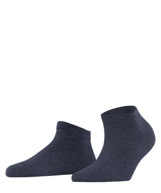Falke Damen Sneakersocken Family W Sn nachhaltige Baumwolle kurz einfarbig 1 Paar, Blau Dark Blue Melange 6688, 39-42