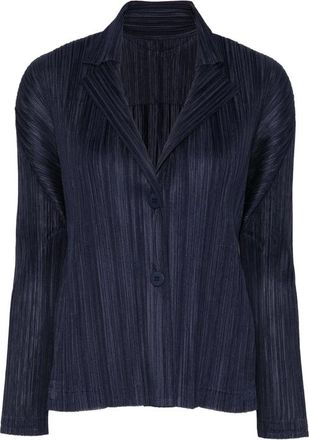 Pleats Please Issey Miyake Pleated Notch-lapel Jacket