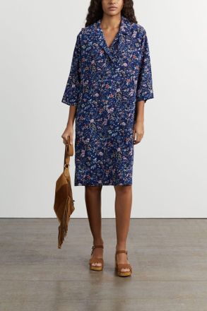 Gerard Darel Robe en soie &agrave; motif floral - JEFFERSON - Encre