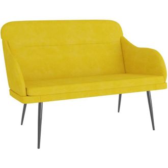 vidaXL Sitzbank Gelb 110x76x80 cm Samt vidaXL