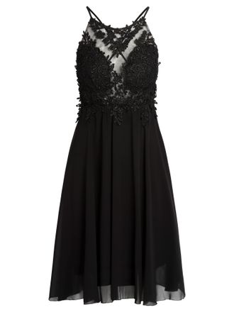 Apart Fashion Cocktailkleid aus Chiffon, Mesh und Spitze, schwarz, S, 71996