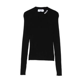 Msgm Msgm, Damen, Strickwaren, Schwarzk, LGr&ouml;&szlig;e