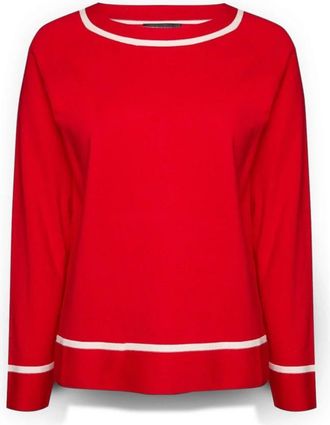 Elena Miro Femme, Pulls, Rouge, Taille: 48 FR Jersey Ray&eacute; M&eacute;lange Viscose