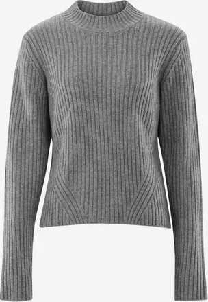 van Laack Gerippter Pullover mit Stehkragen un Kaschmir