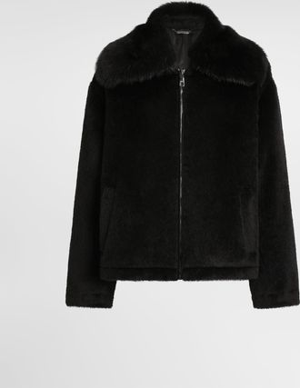 Dolce & Gabbana Steppjacke Aus Alpaka - Mann M&auml;ntel Und Jacken Schwarz 44