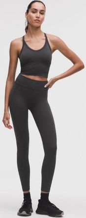 lululemon Legging dentra&icirc;nement Get Low taille haute pour Femmes - 64 cm - Noir/Gris - Taille 10