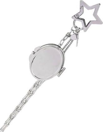 Generic Porte-rouge &agrave; l&egrave;vres - Breloque de sac en m&eacute;tal avec miroir, porte-cl&eacute;s brillant &agrave; l&egrave;vres pour femmes, adolescentes, filles, sac &agrave; main, sac &agrave; main, f