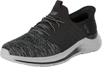 Skechers Homme Garner Newick À Enfiler, Black Textile/Synthetic, 45.5 EU