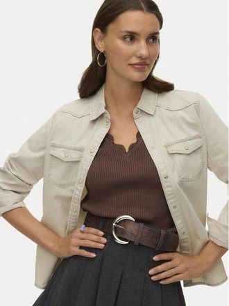Vero Moda Jeanshemd Maria 10277523 Beige Slim Fit