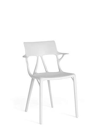 Kartell A.I. Stuhl, Polypropylen, Weiß, 55 x 59 x 94 cm, 2 Stück