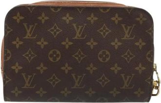 Louis Vuitton Sac pochette vintage pr&eacute;-poss&eacute;d&eacute; en toile - Femme - Pre-owned - Brun - Taille: ONE Size