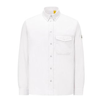 Moncler Wei&szlig;es Hemd mit Metallkn&ouml;pfen - - Shirts - Herren - Wei&szlig; - XL