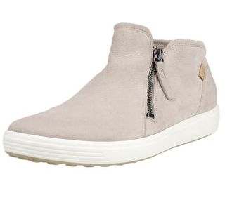 Ecco Bottines Souples pour Femme avec 7 rangées latérales, Nubuck Gris, 36.5/37 EU