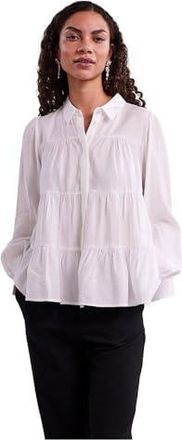 Vero Moda YASPALA LS Shirt S. Noos Chemises L/S, Star White, M Femme