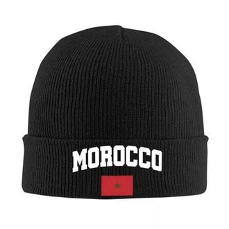 Generic Casquettes de Baseball pour Hommes Hommes, Drapeau en Maille du Royaume du Maroc Tuques Tuques dHiver Bonnets en Acrylique Chaud Hommes Femmes