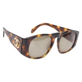 Chanel Lunettes de soleil en plastique Pre-owned - Femme - Pre-owned - Brun - Taille: ONE Size