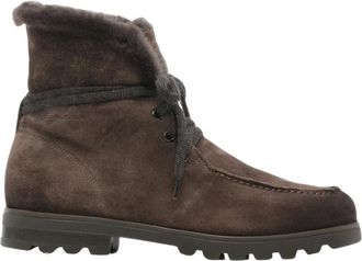 Santoni Botte en daim avec fourrure - Femme - Chaussures - Brun - Taille: 39 EU