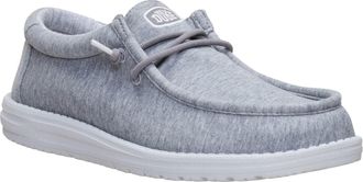 HeyDude Wally Stretch Jersey Textil Herren Graue Slipper