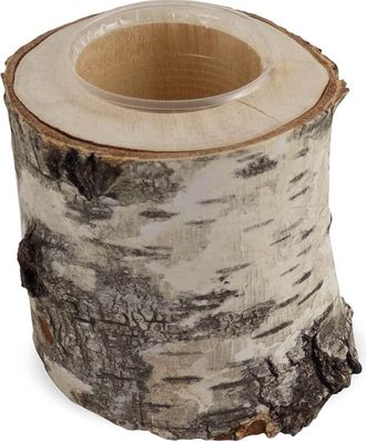 Matches 21 matches21 Pflanztopf Birkenstamm Holzstamm Pflanzgef&auml;&szlig; &Uuml;bertopf Blumentopf Naturdeko mit Plastikbecher 1 STK &Oslash; 10-12x10 cm